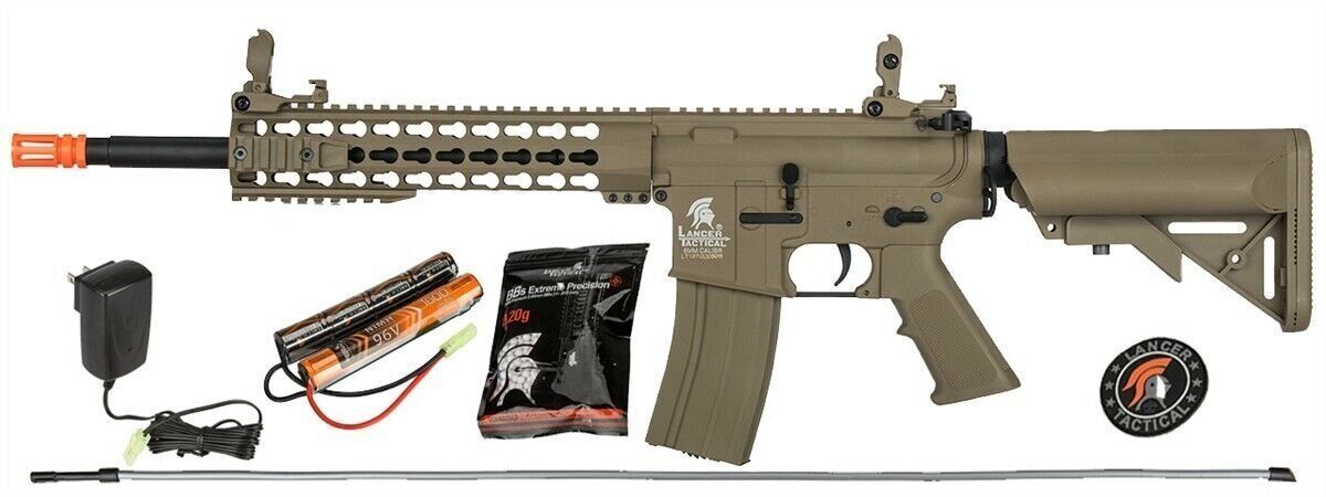 Lancer Tactical Gen 2 10 in KeyMod Airsoft AEG Rifle with Crane Stock ...