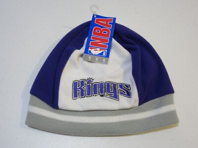 VTG NBA Sacramento Kings LOGO Knit Skull Cap Beanie Hat Reebok NEW NWT ...
