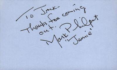 Mark Philpot Signed Auto 3x5 Index Card One Life to Live | eBay