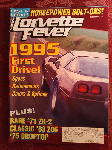 CORVETTE FEVER Magazine October 1994 1995 First Drive! | eBay