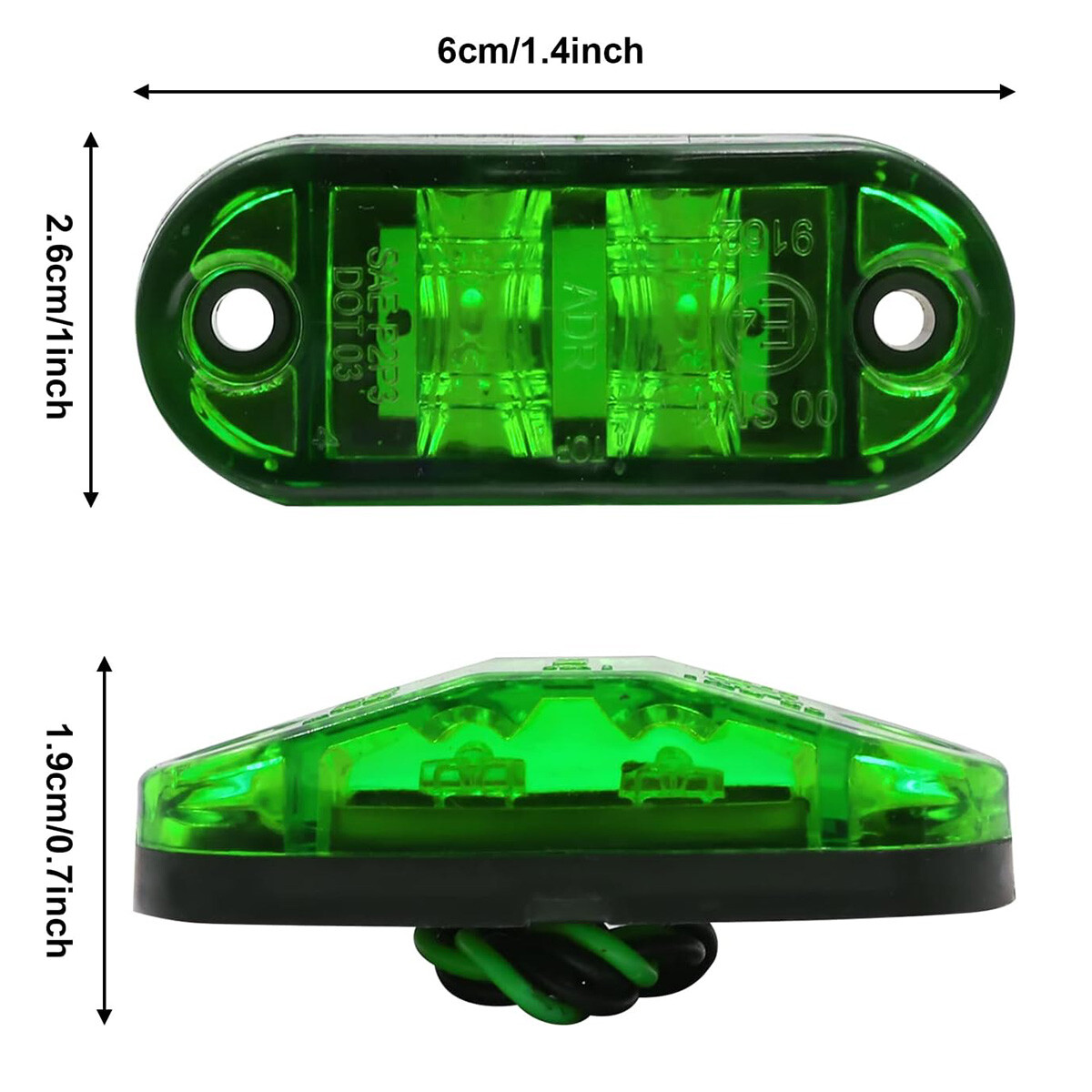 12V 24V LED Side Marker Lights Parking light Truck Lorry Trailer Light ...