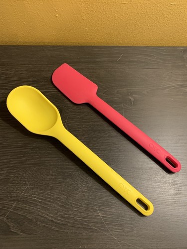 CWC Silicone Turner Spatula And Spoon Set Cook With Color Kitchen ...