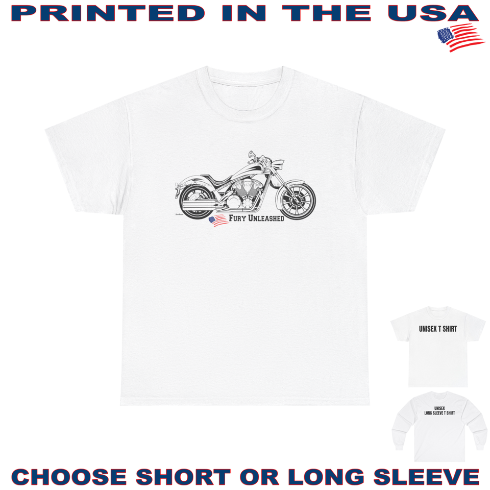 DigiRods Fury Motorcycle Cruiser American Biker Power Unleashed Cartoon T Shirt | eBay