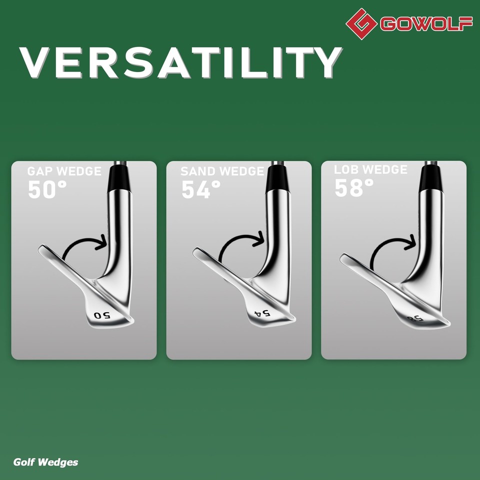 Gowolf Golf Wedges 50 54 58 Sets Right Hand Forged Full Face Golf Wedge ...