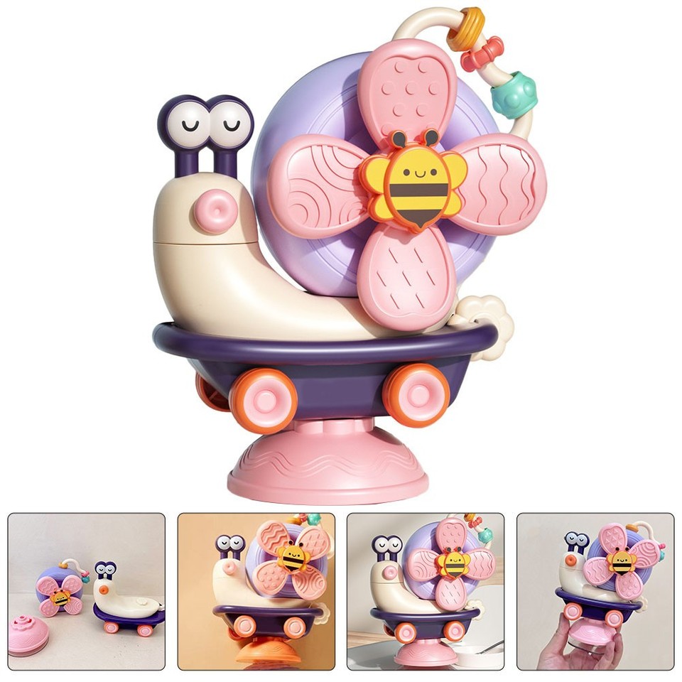 Infant Suction Cup Windmill Toy Pull String Baby Montessori Sensory ...