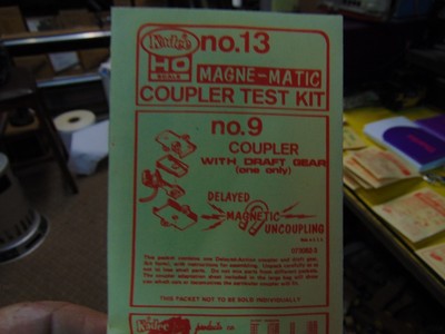 Kadee No 13 coupler test kit , #9 coupler w/gr, New, in original sealed ...