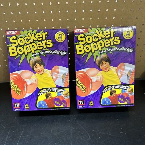 LOT OF 2-SOCKER BOPPERS INFLATABLE BOXING PILLOWS - BLUE & BLUE/RED ...