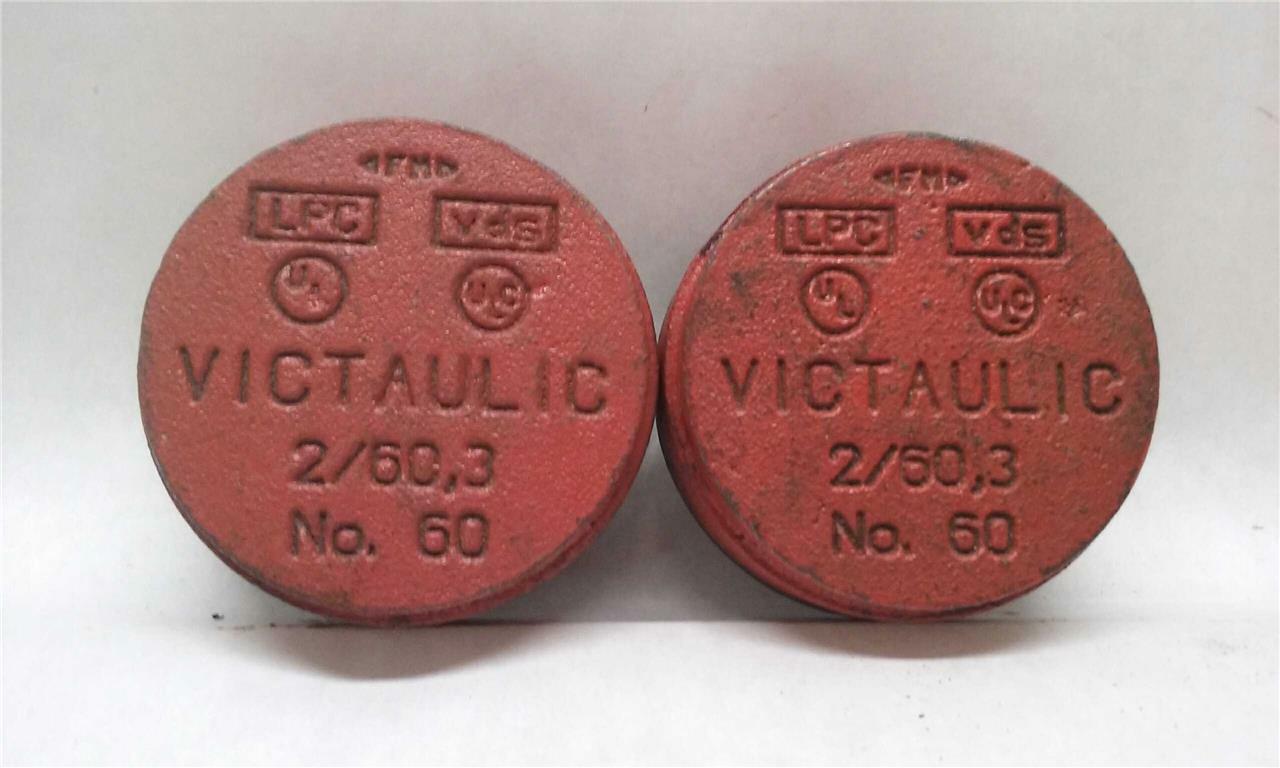VICTAULIC NO. 60 DUCTILE IRON CAP 2/60,3 (Lot of 2) | eBay