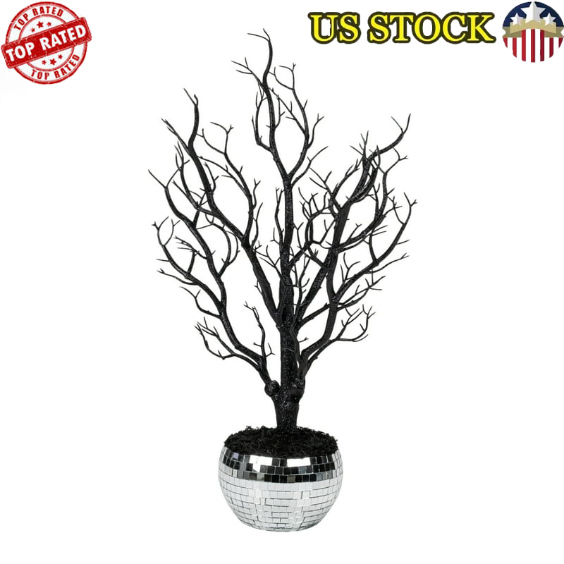 NEW Halloween Indoor Tabletop Black Ghostly Tree Decoration Decor | eBay
