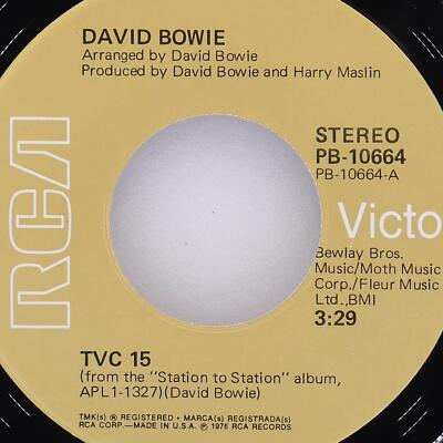 DAVID BOWIE Tvc 15 RCA PB-10664 EX 45 7" 1976 Pop Rock | eBay