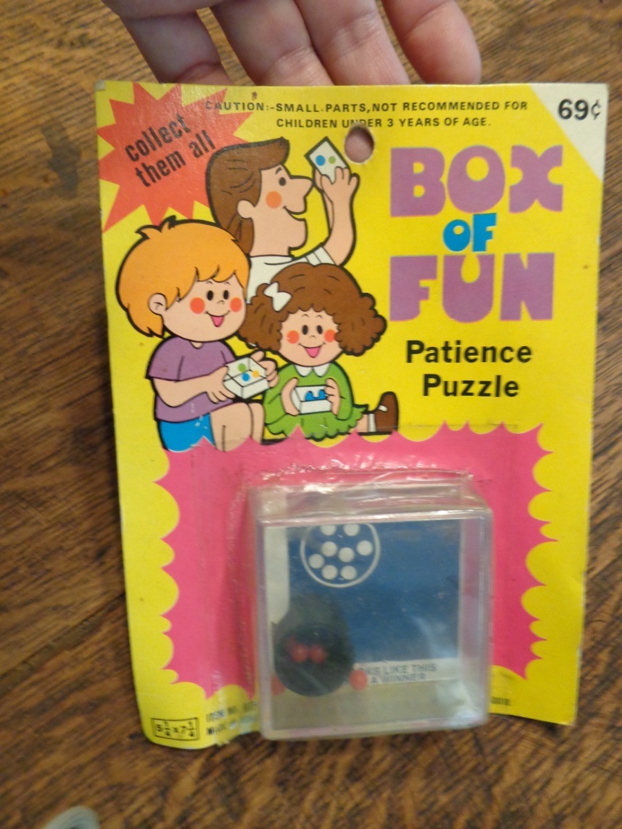 VINTAGE ELMAR BOX OF FUN DEXTERITY PUZZLE TOY 70S/80S HONG KONG NOS ...