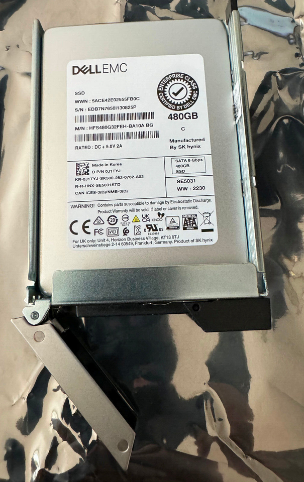 DELL 480GB SATA SSD 6Gbps HFS480G32FEH-BA10A W/TRAY | eBay
