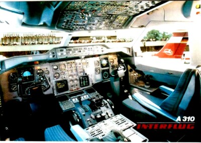 Original vintage poster AIRBUS A 310 COCKPIT INTERFLUG c.1985 | eBay