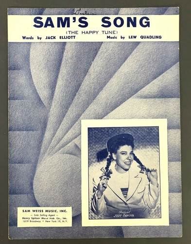 Sam's Song The Happy Tune Sheet Music Piano 1950 Judy Canova Pop Song ...