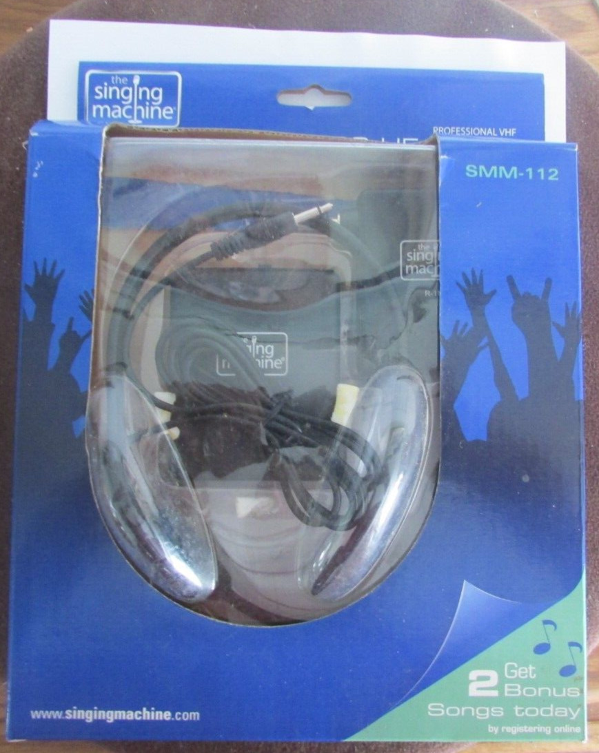 NIB MTV Singing Machine SMM-112 VHF PRO Wireless Headset Microphone