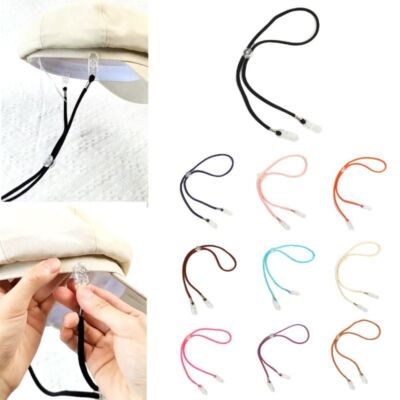 with Clips Windproof Hat Strap Anti-lost Hat Wind Rope Sun Hat Lanyard ...