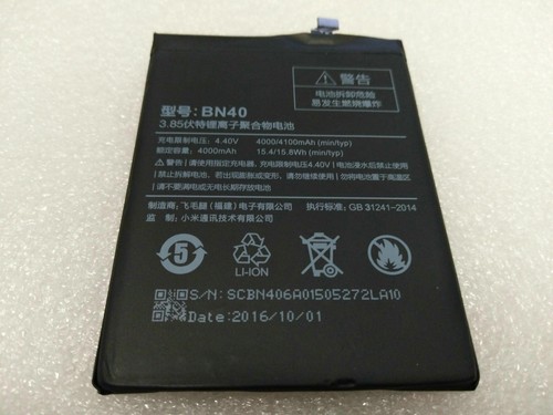 1pcs New Battery For Xiaomi Redmi 4 Hongmi 4 BN40 3.85V 4000mAh | eBay