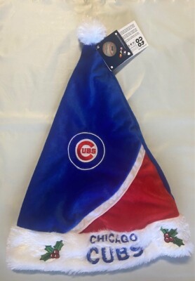 Chicago Cubs Team Logo Holiday Plush Santa Hat NEW! NWT Christmas SW10 ...