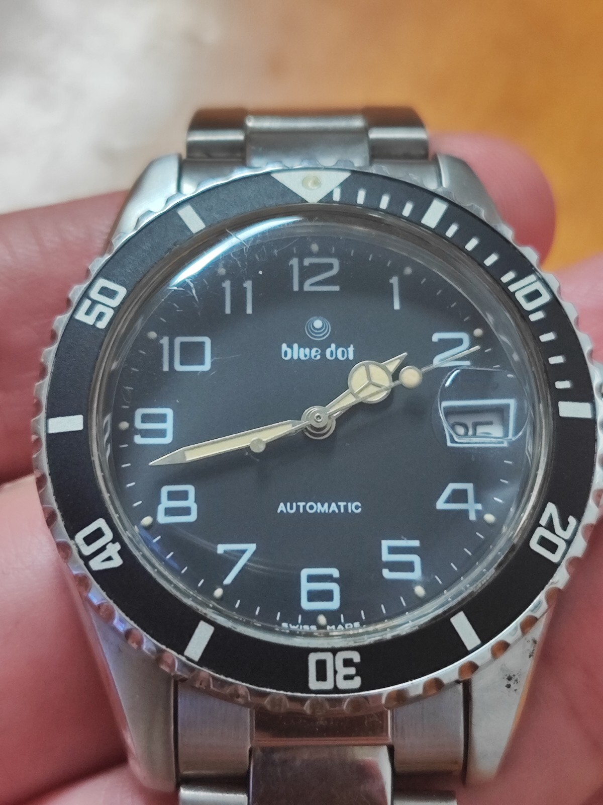 Vintage Blue Dot Diver Watch - Automatic - ETA 2824 - Nivada | eBay UK