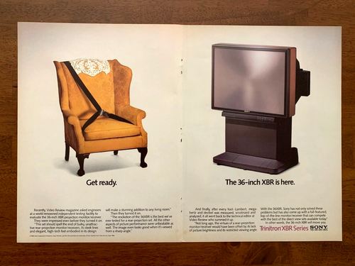 1986 Sony Trinitron XBR Television Vintage Print Ad/Poster 80s TV Retro ...