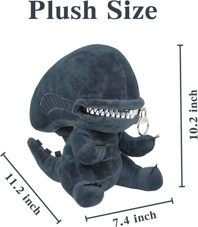 Alien Xenomorph Zippermouth Plush Toy Stuffed Animal Strange Anime ...