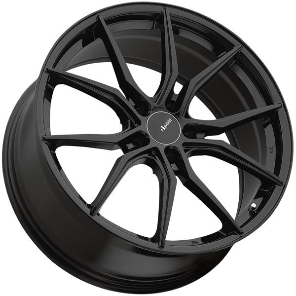 (Set of 4) Advanti Racing Hybris 18x8 5x4.5" +45mm Gloss Black Wheels ...