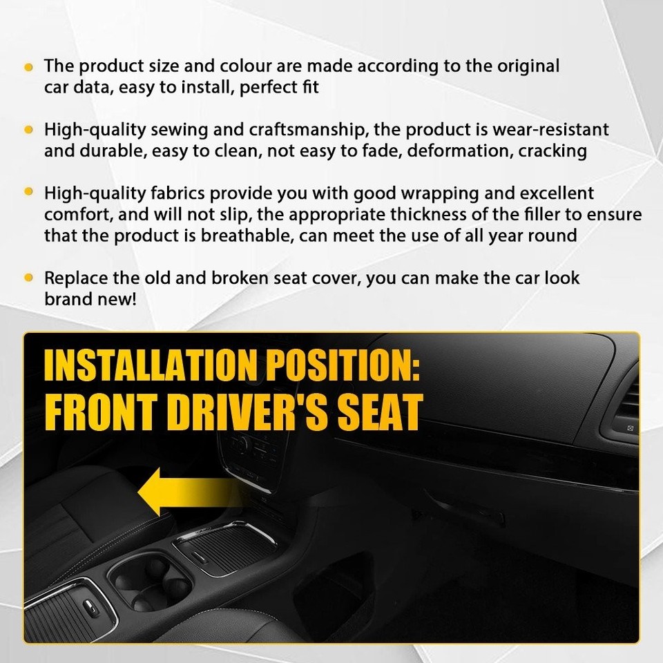 1-10X Fits 2011-2016 Chrysler Town & Country Driver Leather BOTTOM Seat ...