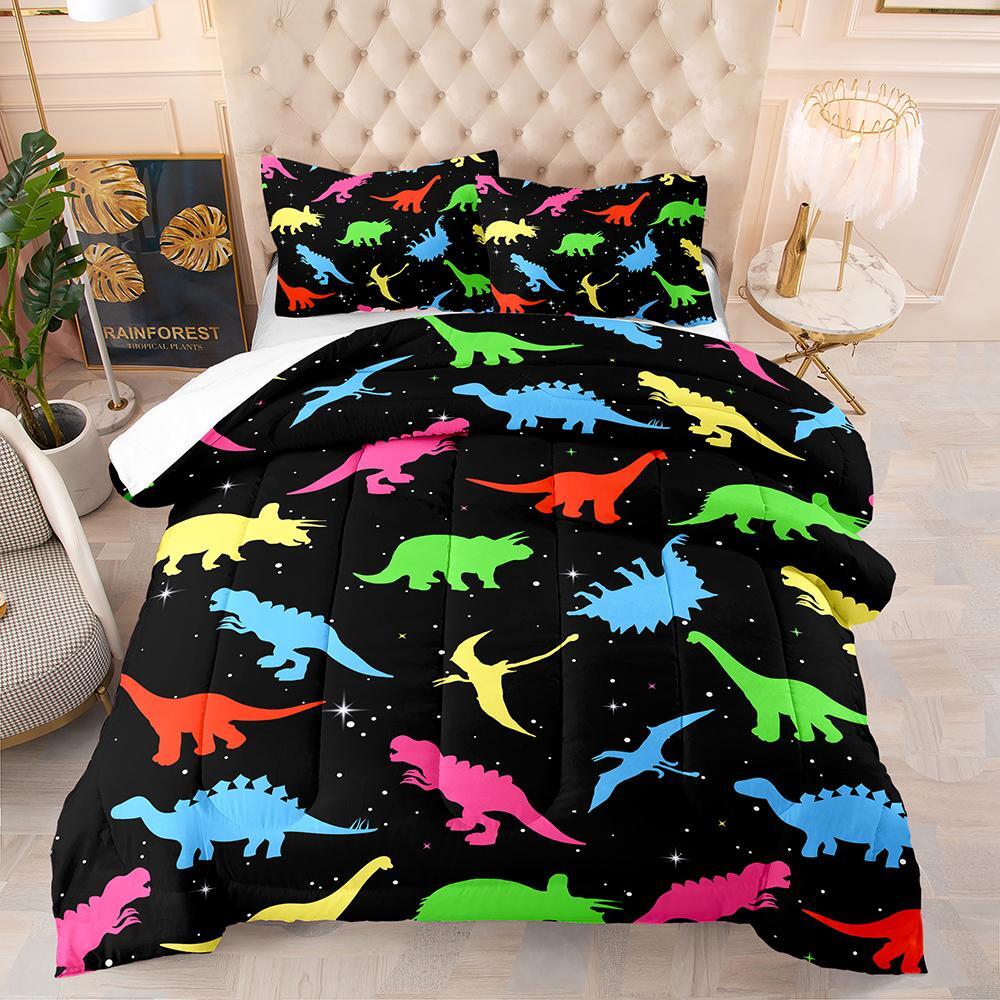 Microfiber Doona Cartoon Dinosaurs Quilt Duvet Holiday Gift Comforter ...