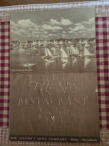 RARE!! 1940 VINTAGE FILENE'S DEPARTMENT STORE RESTAURANT LUNCH MENU ...
