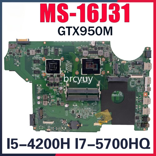 MS-16J31 For MSI GP72 GP62 2QE-064XPL Laptop Motherboard I7-5700HQ ...