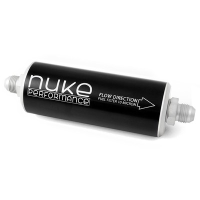 Nuke Performance Billet Slim Fuel Filter SS 100 Micron E85 Turbo ...
