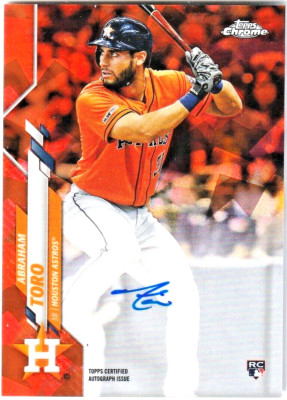 2020 Topps Chrome ABRAHAM TORO RC ORANGE Cracked Ice Auto #06/25!!! | eBay