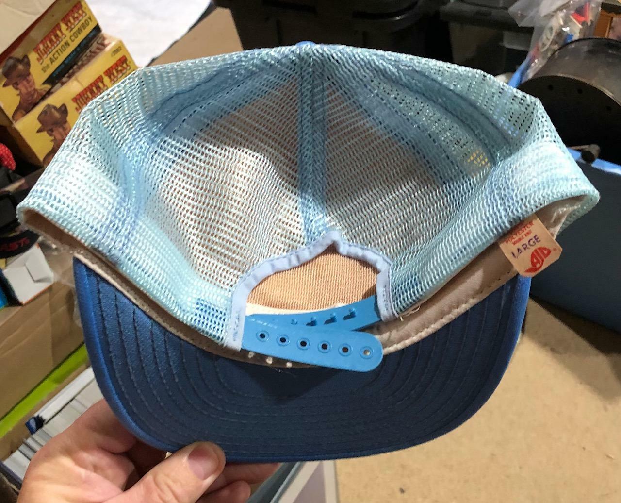 Vintage 1980s Lonestar AJD Light Blue Trucker Hat Cap… - Gem