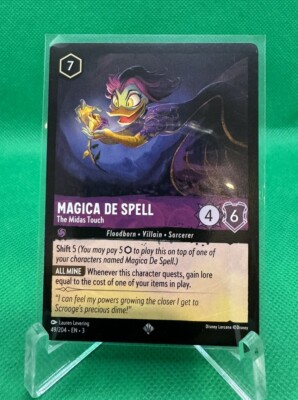 Magica De Spell - Midas Touch 49/204 Super Rare Disney Lorcana into the ...