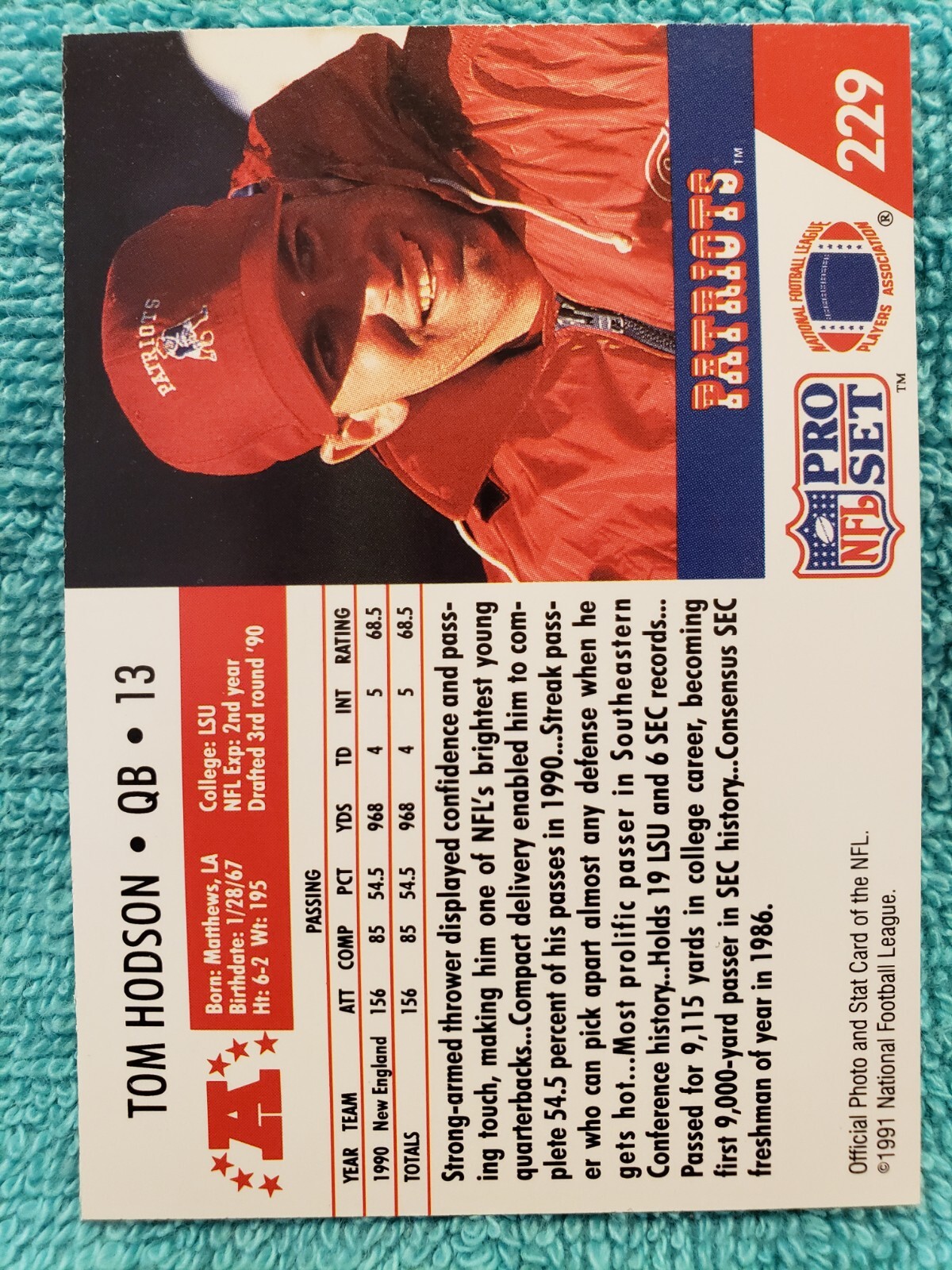 1991+Pro+Set+-+%23229+Tom+Hodson for sale online | eBay