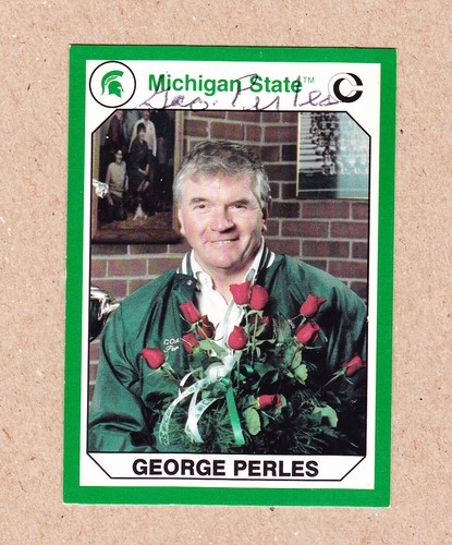 George Perles signed 1990 Michigan State Spartans FB card # 39 (Dec) | eBay