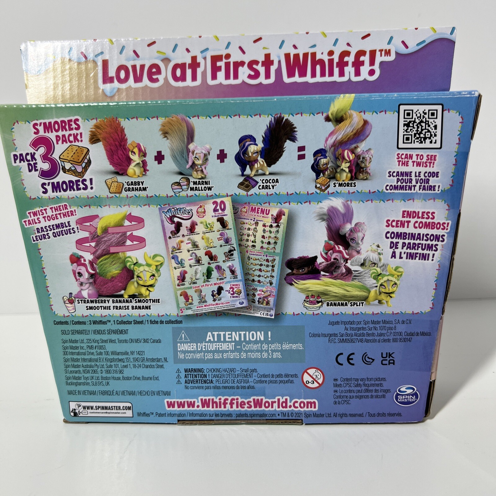 New, WHIFFIES ICE CERAM SHOP S'mores 3 Pack SCENTED Gabby, Marni, Cocoa ...