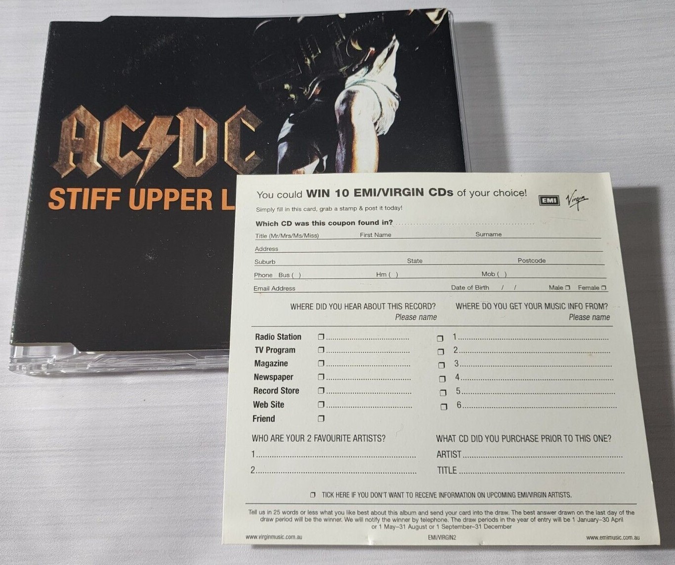 Stiff Upper Lip Album Cover