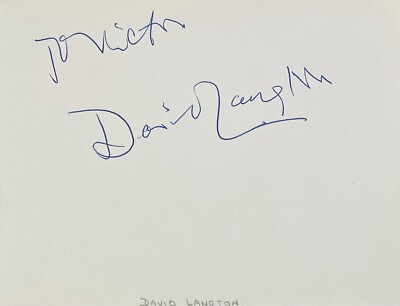 DAVID LANGTON Autographed SIGNED ALBUM PAGE 1970s Upstairs, Downstairs ...