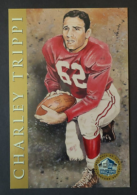 1998 Hall of Fame Gold Signature Series Postcard of Charlie Trippi ...