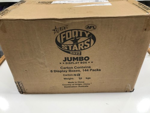 2022 Select AFL Footy Stars Trading Cards JUMBO Factory Sealed Case (8 ...