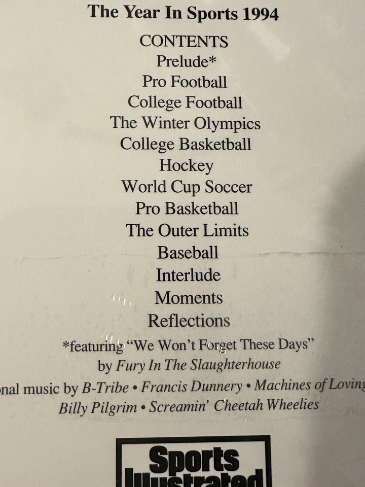 1994 Sports Illus-The Year In Sports VHS Dallas Emmitt Smith Factory ...