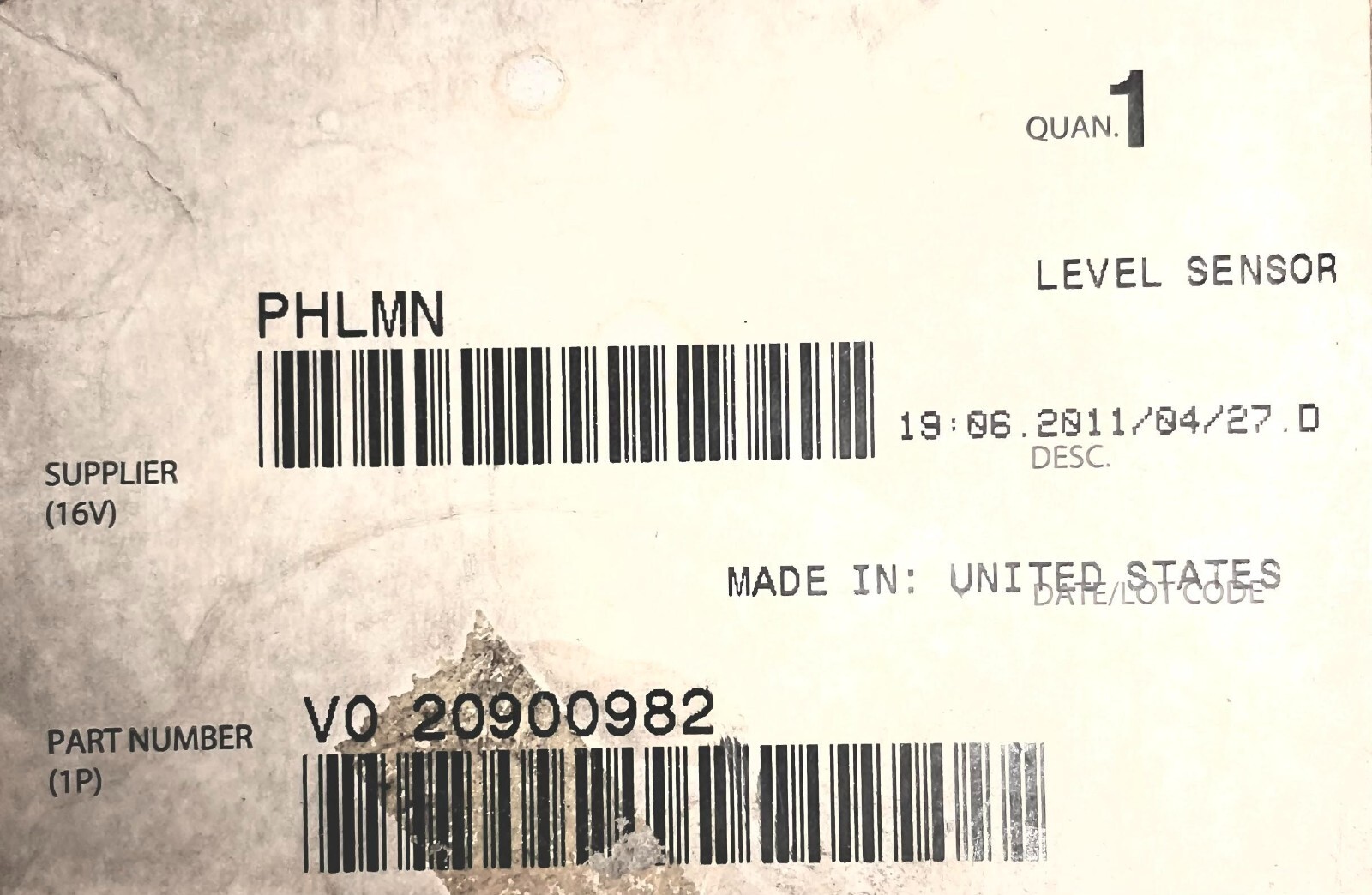 OEM Original Volvo Coolant Level Sensor 20900982 for sale online | eBay