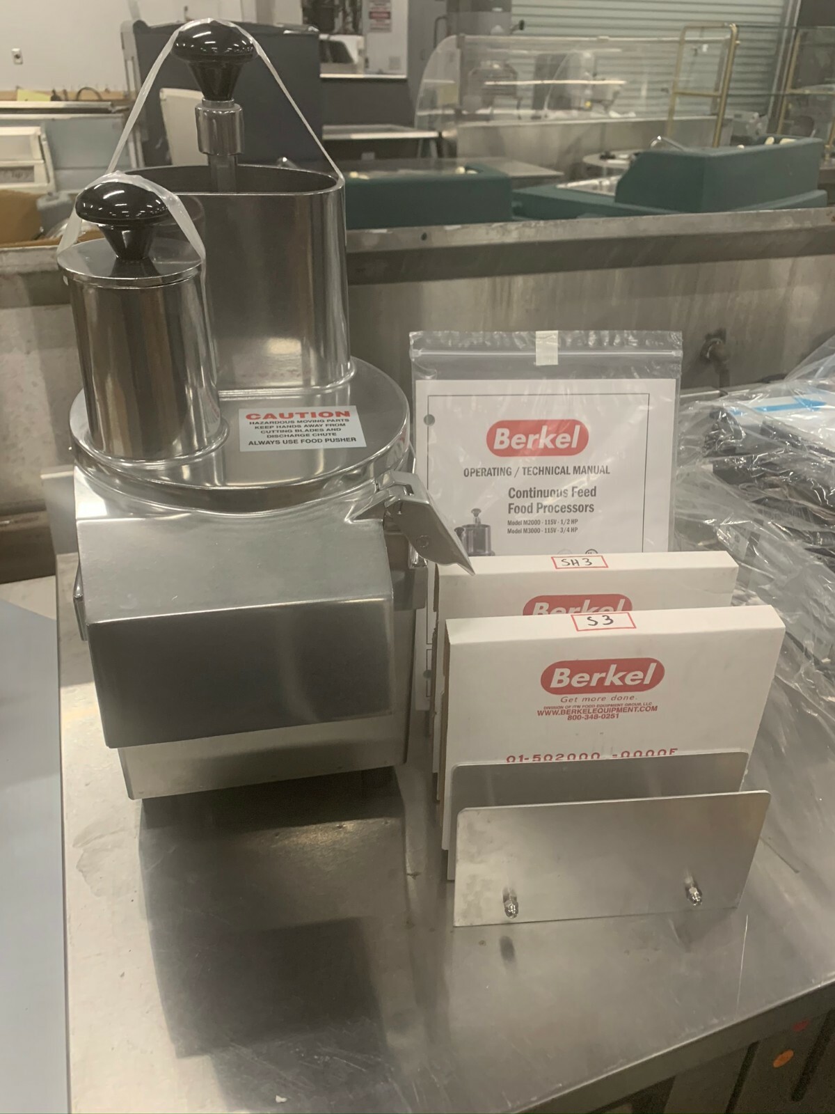 BERKEL Model M2000 Continuous Feed Food Processor with 2 Blades & Blade ...