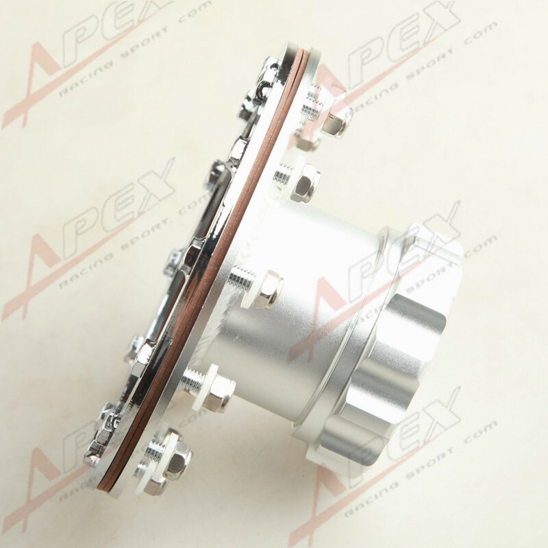 Billet Fuel Cell Fast Fill Filler Neck 12 Bolt Flange Aluminum Silver ...