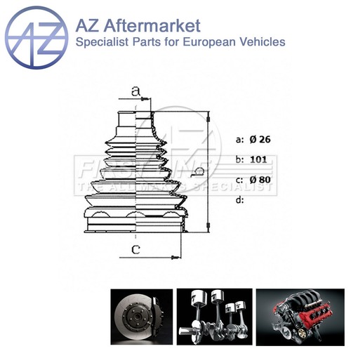 Fits Vauxhall Combo Fiat 500 Alfa Romeo MiTo AZ Front Inner CV Joint ...
