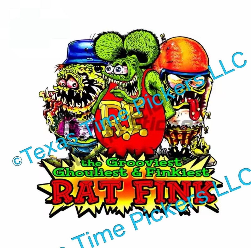 🔥Large Rat Fink Grooviest Monster Hot Rod STICKER Decal Ed Big Daddy ...