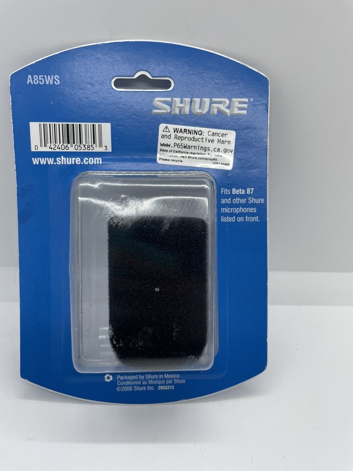 Shure A58WS-BLK Foam Windscreen for SM58, BLACK. | eBay