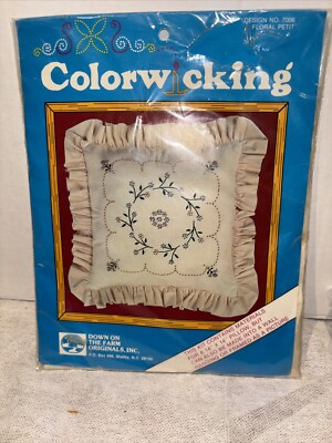 Colorwicking "Floral Petit” Candlestick Pillow Kit Sealed 7006 14" x 14 ...