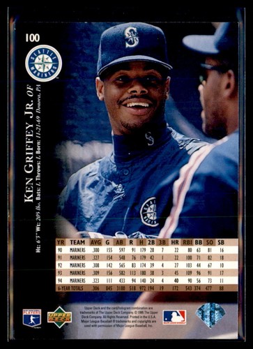 1995 Upper Deck Ken Griffey Jr. Seattle Mariners #100 | eBay